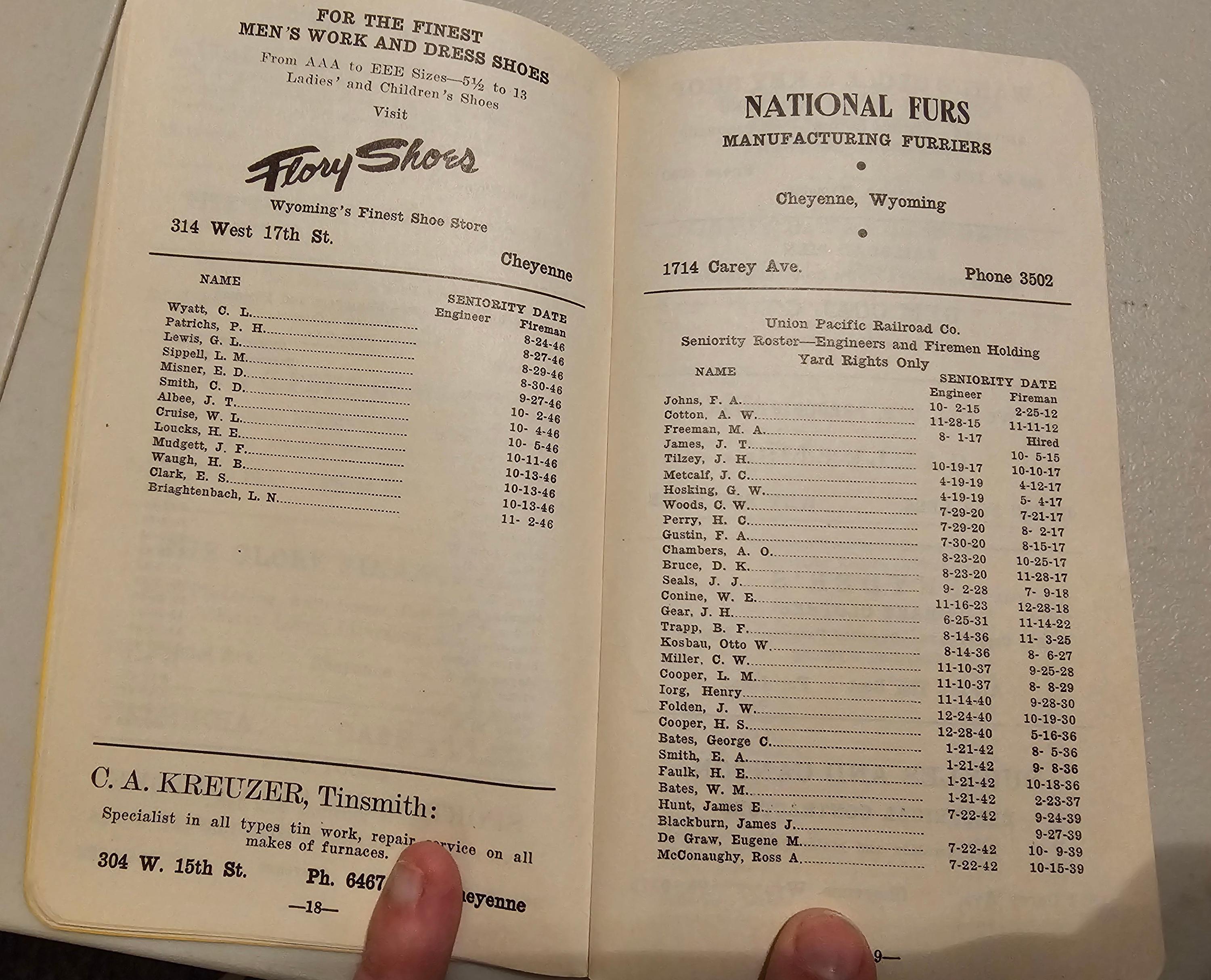 Union Pacific 1940s Employee Handbooks LOT of 4 Senority Roster Advice ...