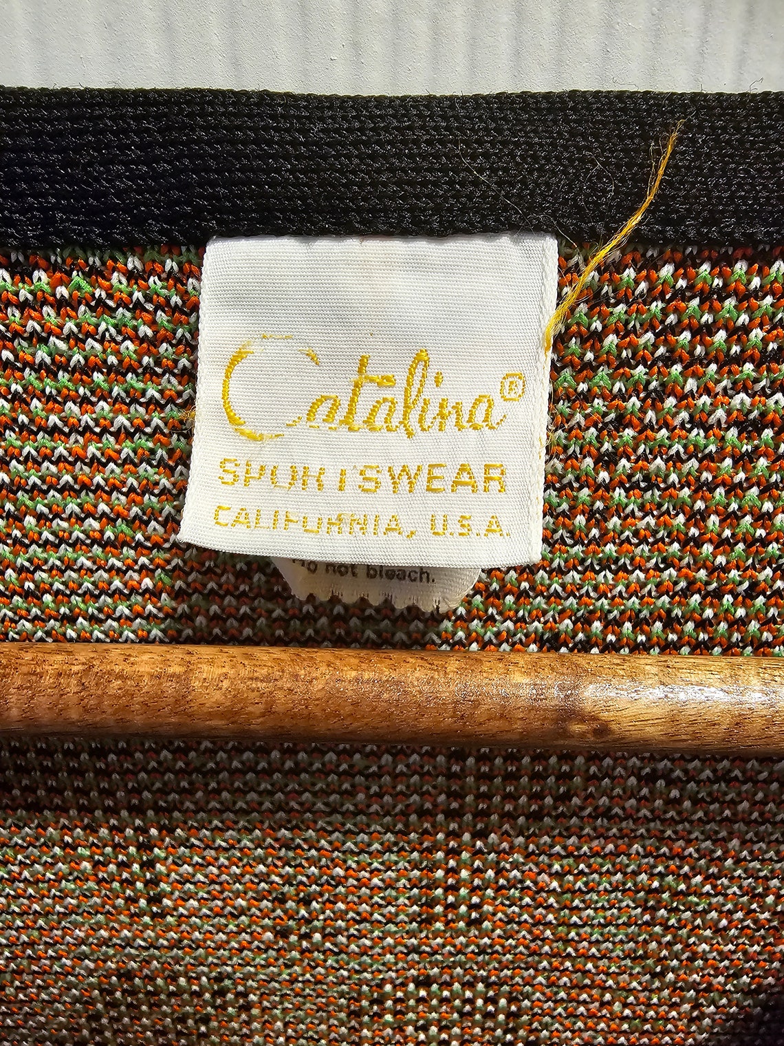 Vintage Womens Catalina Sportswear Vest 1970s Mod Orange Green ...