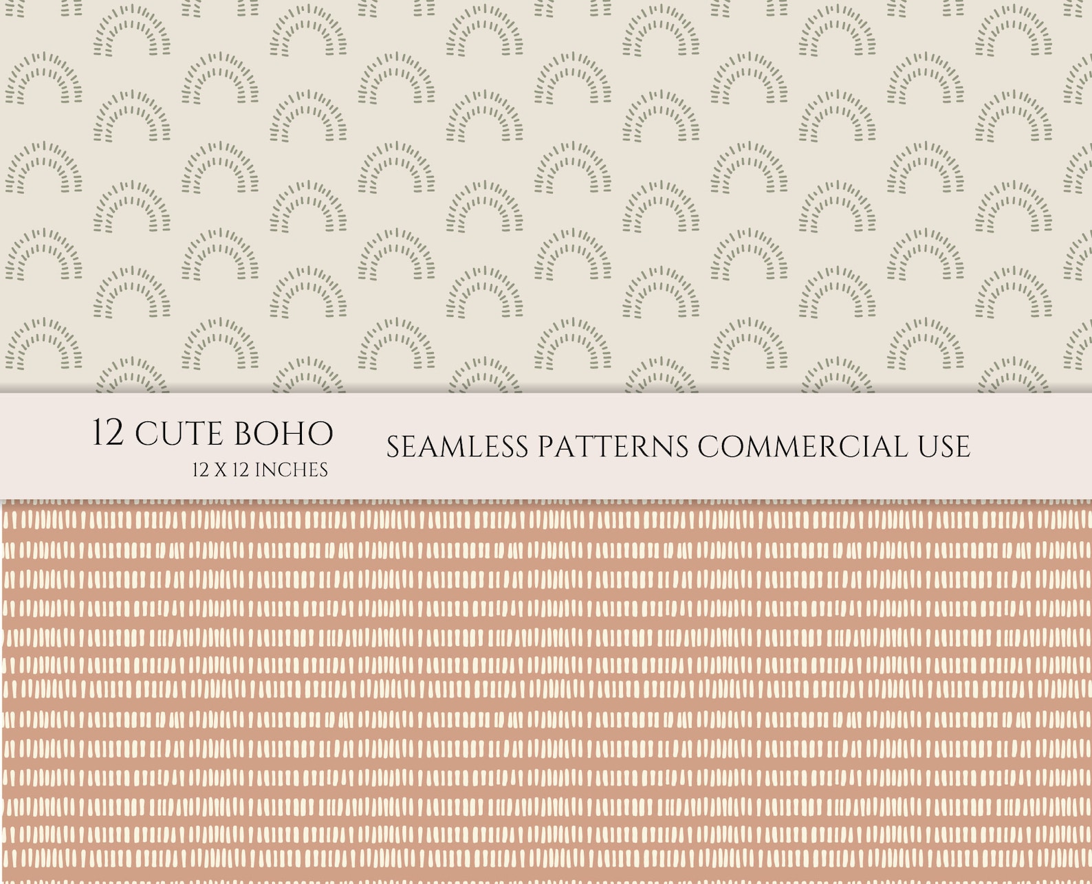 12 Boho Seamless Patterndigital Papers Scrapbook Paper - Etsy