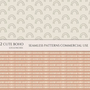12 Boho Seamless Pattern,digital Papers, Scrapbook Paper, Clipart ...