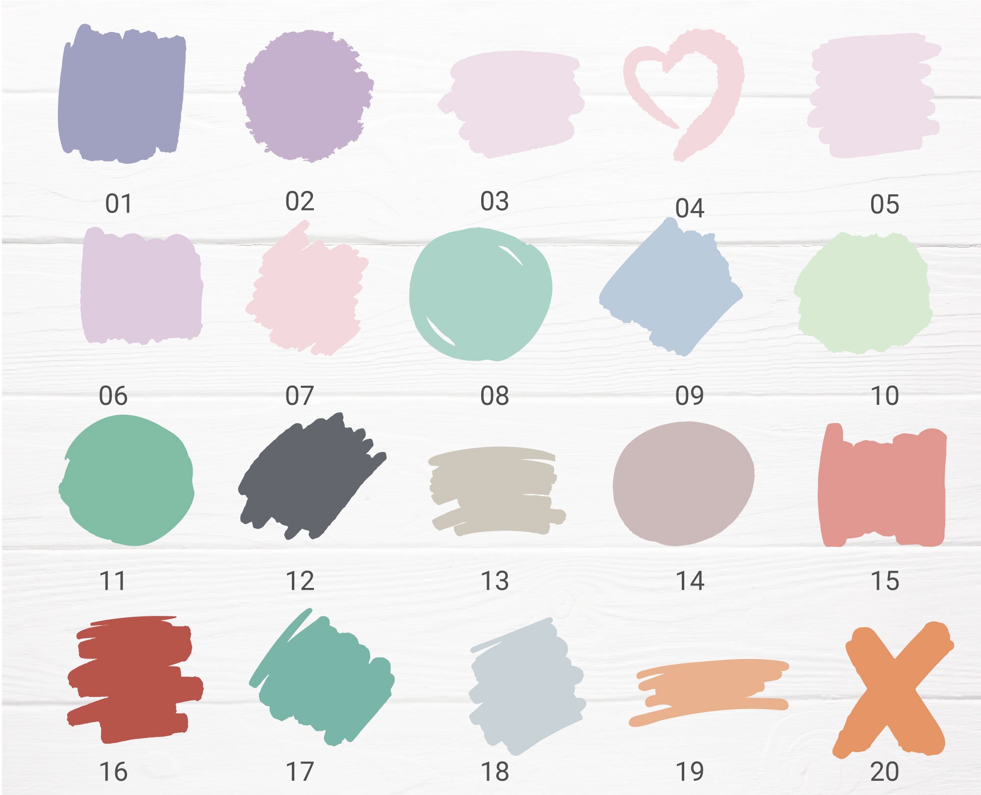 Paint Brush Stroke Svg Bundle Cut File Hand Drawn | Etsy Australia