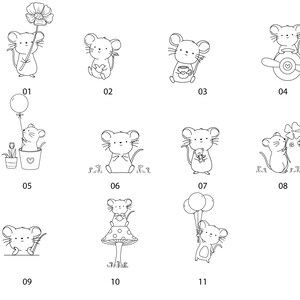 Little Mouse Cartoon Bundle Svg for Cut File, Animals Cut File, Mouse ...