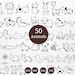 50 Animals Bundle SVG for Cut File, Animal Hand Drawn Style,svg,dxf,png ...