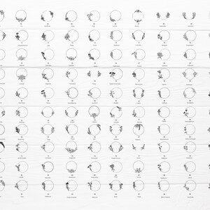 100 Wreath Bundle Svg for Cut File Bundle Floral,flower Leaf,leaves ...