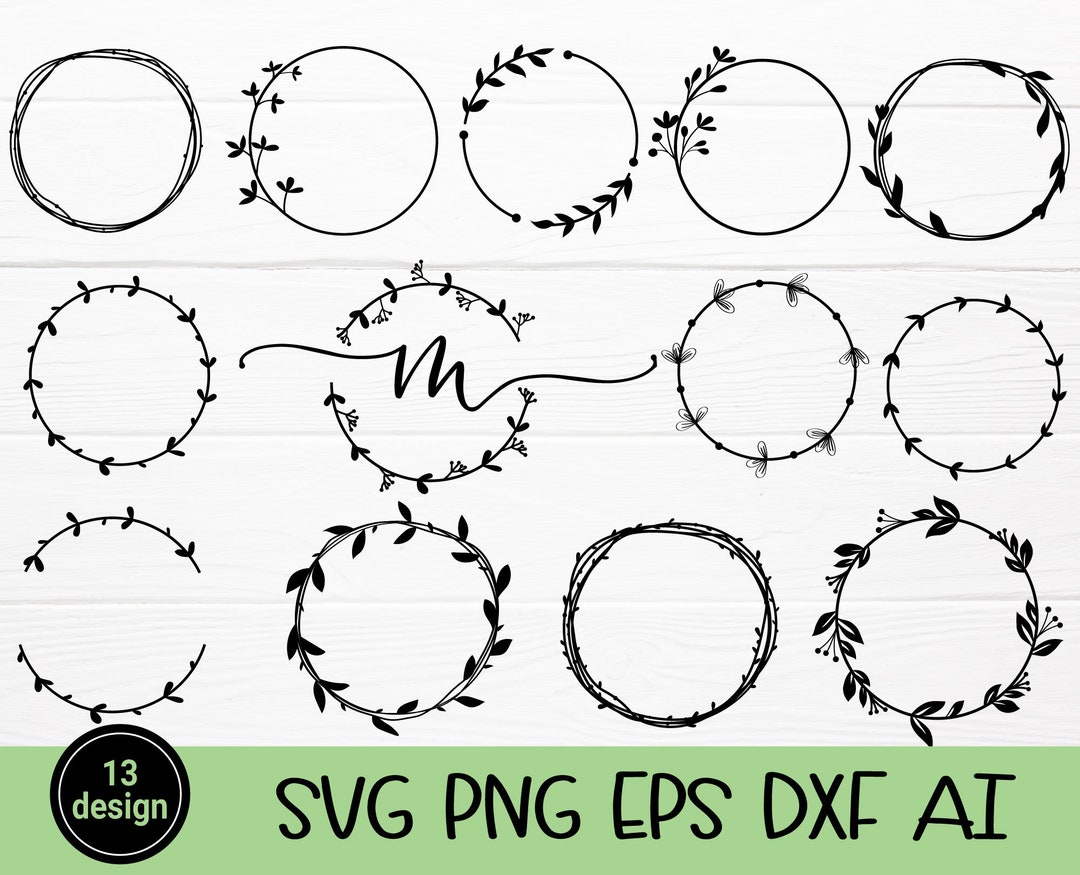 13 Border Flower With Fonts Bundle SVG, Wedding Fonts SVG, Floral ...