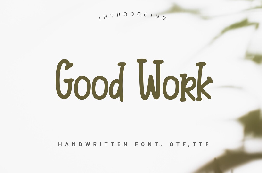 Good Work Script Font,font Download, Calligraphy Font, Script Font ...