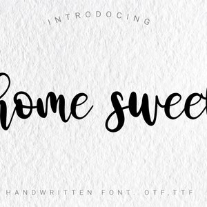 Home Sweet Handwritten Font,font Download,chic Font, Cute Font ...
