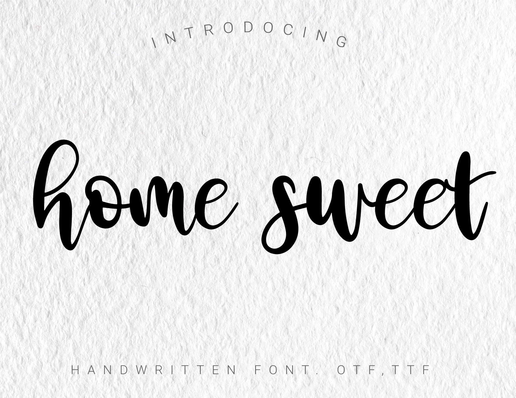 Home Sweet handwritten FontFont downloadchic font Cute | Etsy