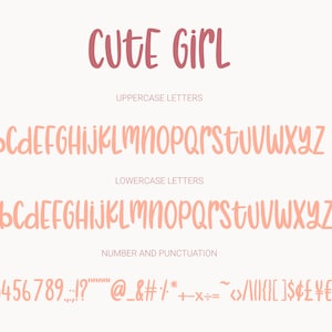 Cute Girl Script Font,font Download, Calligraphy Font,chic Font, Cute ...