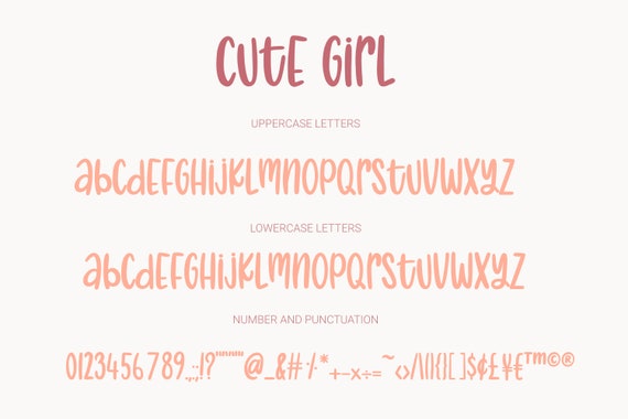 Cute Girly Letter Fonts