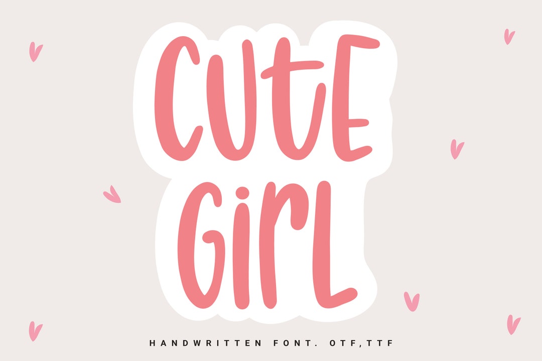 Cute Girl Script Font,font Download, Calligraphy Font,chic Font, Cute ...