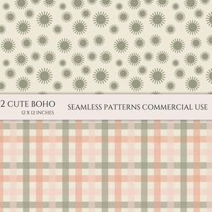 12 Boho Seamless Pattern,digital Papers, Scrapbook Paper, Clipart ...