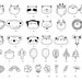 37 Woodland Animals Bundle Stamp Procreate,forest Head Animal Outline ...