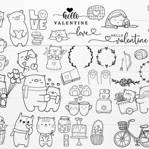100 Valentine's Day Svg Bundle for Cut File,love, Cute Animal,element ...