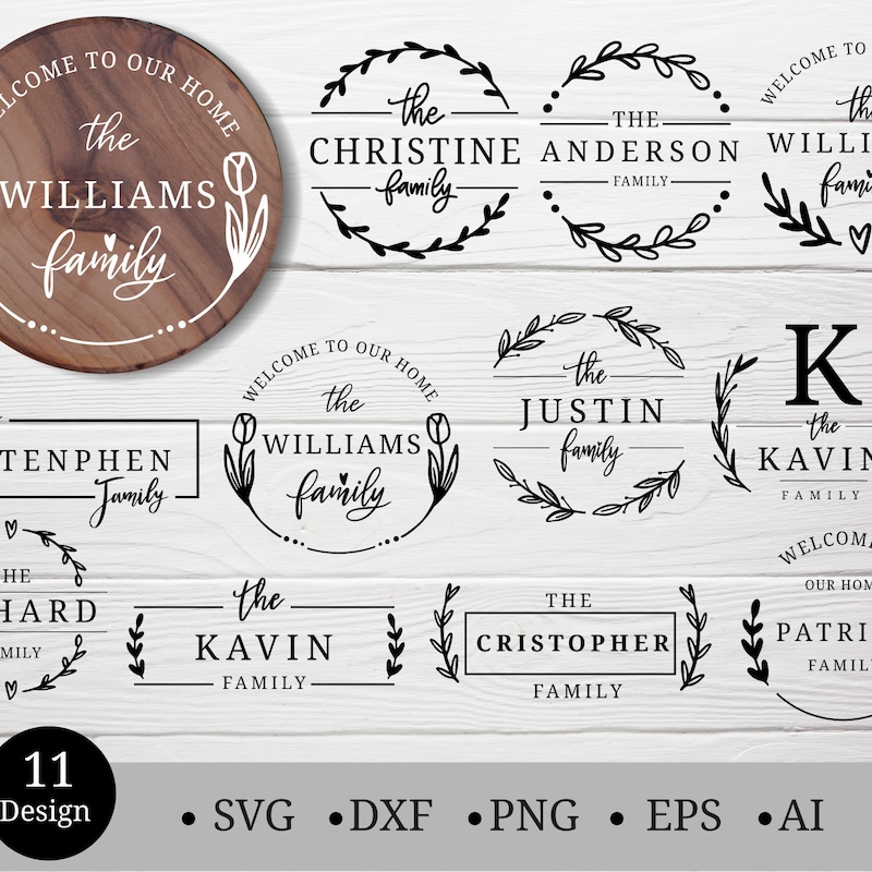 Last Name Svg - Etsy