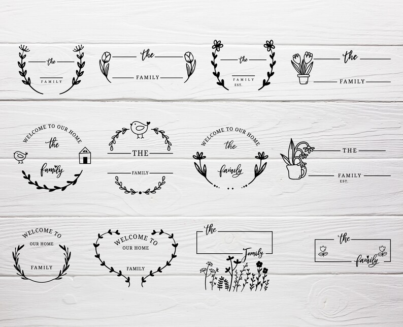 Family Last Name Svg for Cut Filefarmhouse Wreath - Etsy