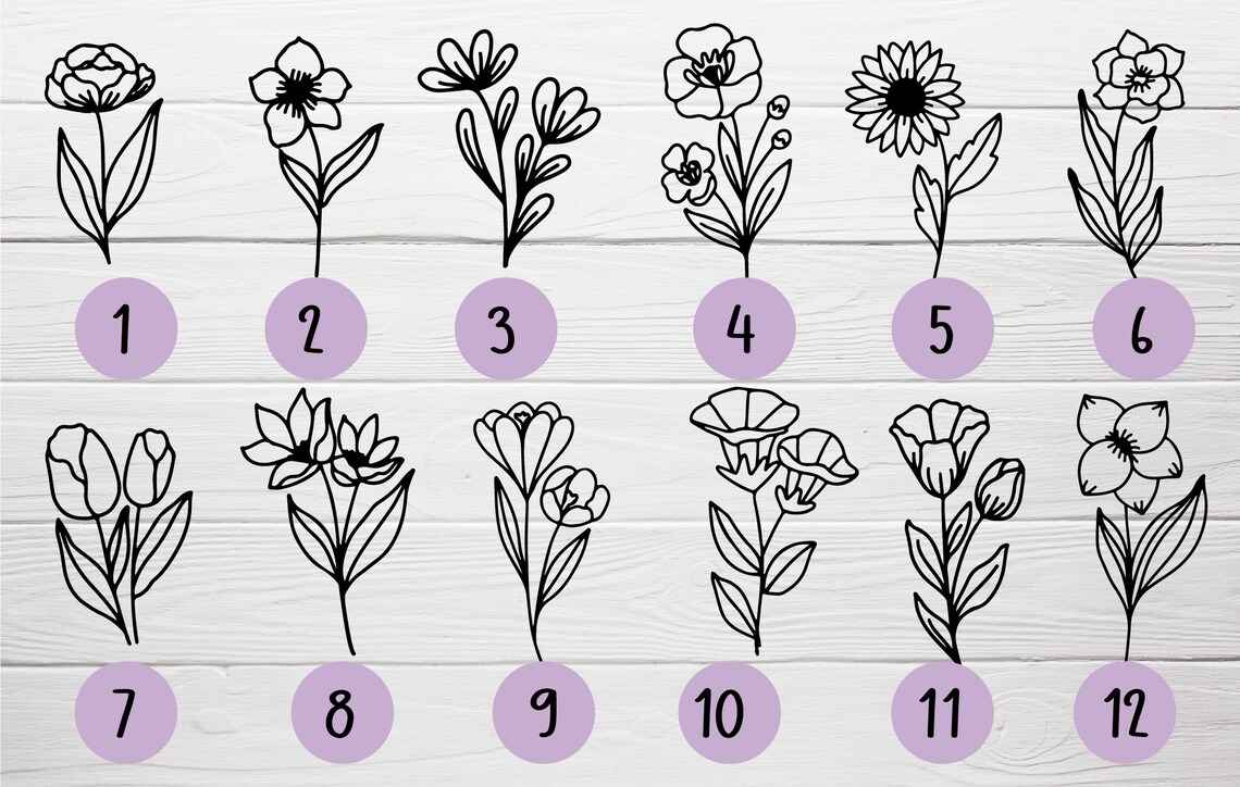 Flower Bundle SVG Flower Bundle Png Flower Cut File Flower - Etsy