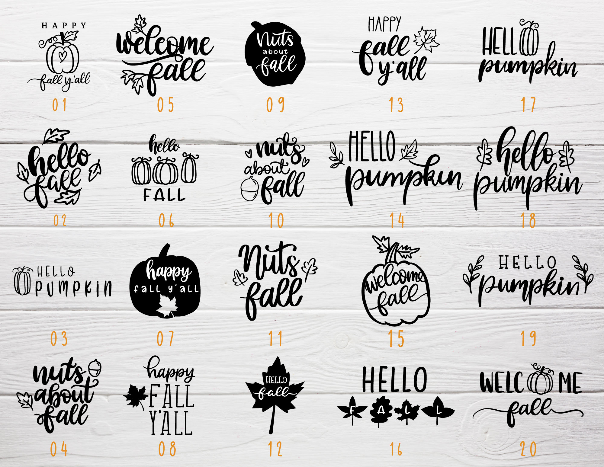 20 SVGPNGDXF Fall Bundle For Cricut or Silhouette hand | Etsy