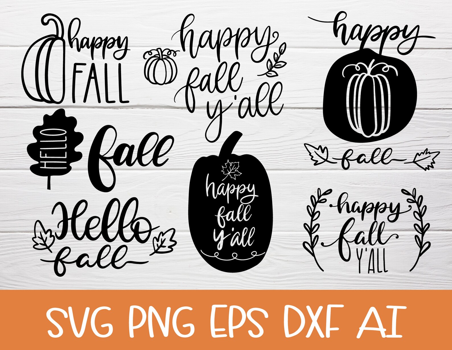 20 SVGPNGDXF Fall Bundle for Cricut or Silhouette Hand - Etsy