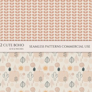12 Boho Seamless Pattern,digital Papers, Scrapbook Paper, Clipart ...