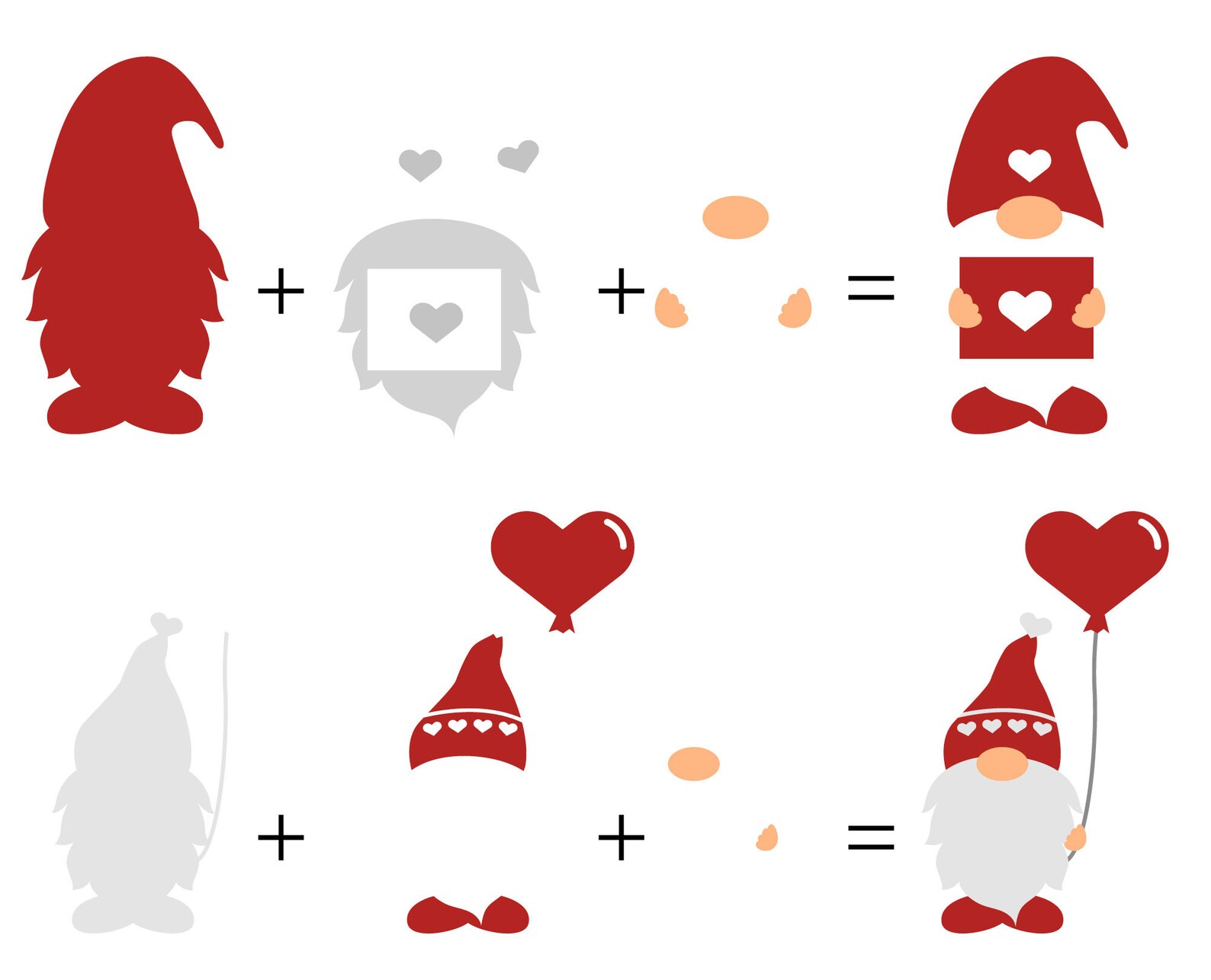 Valentine Gnomes Svg Bundle Gnomes Svg Cut File Heart Svg - Etsy