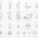 Mermaid Cat Bundle SVG Cut File,outline Line Art PNG Clipart, Digital ...