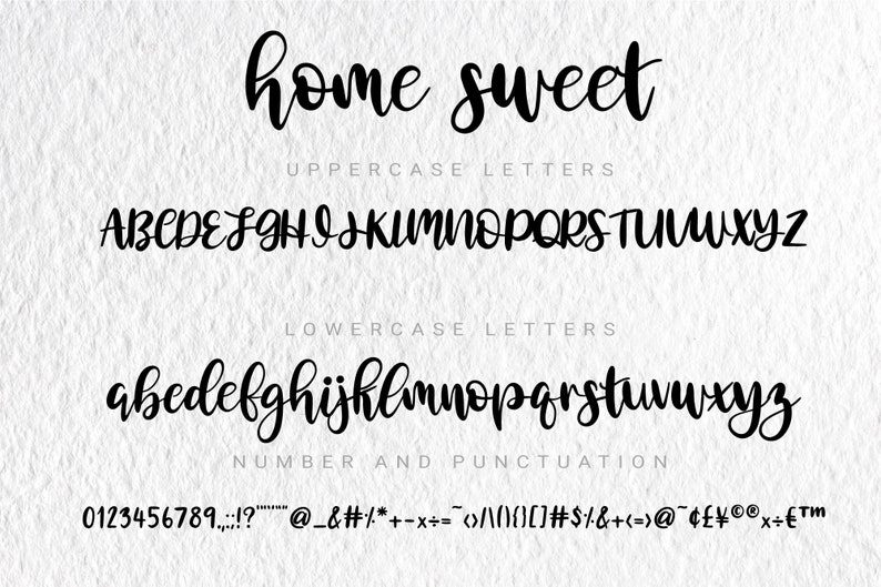 Home Sweet Handwritten Fontfont Downloadchic Font Cute - Etsy