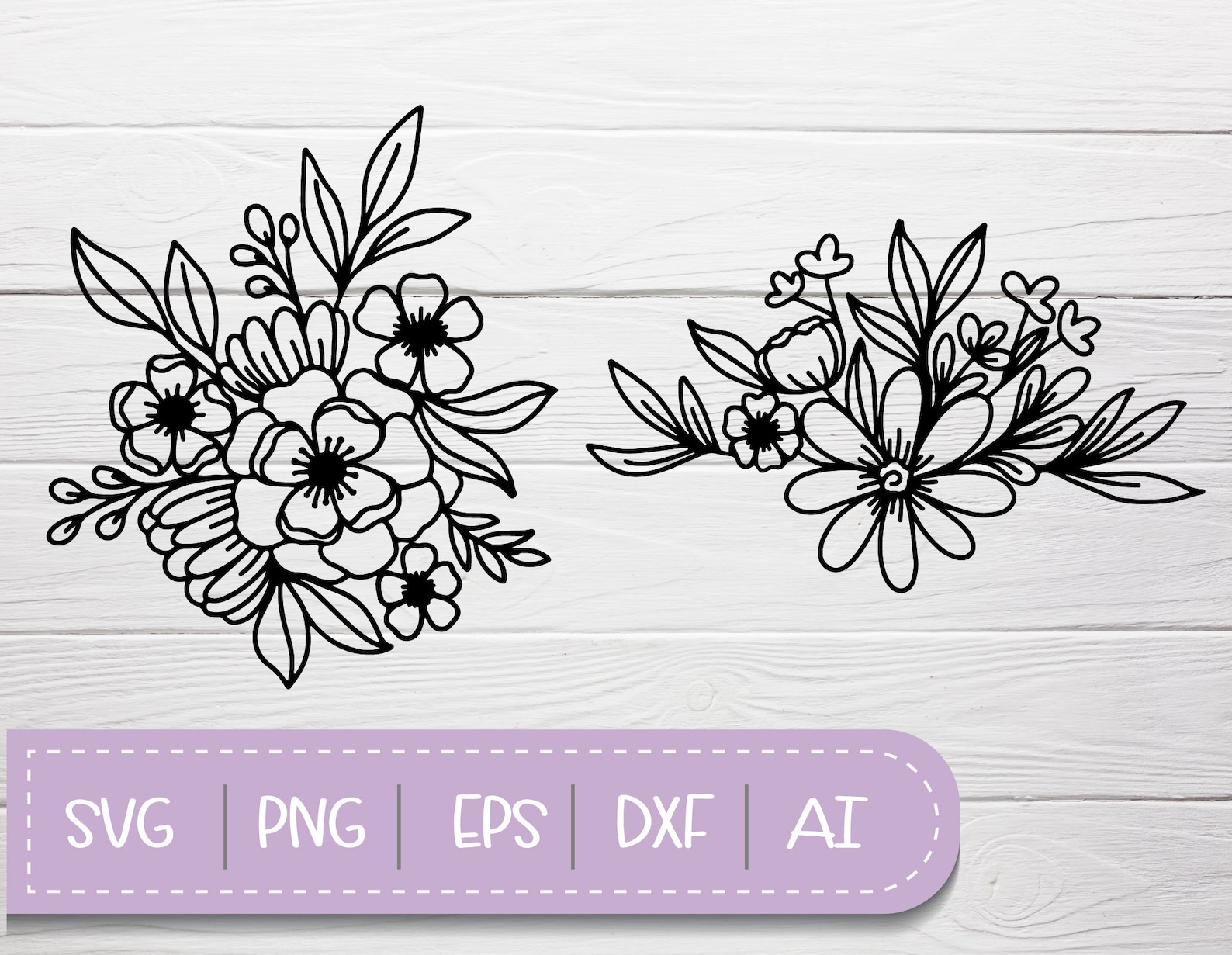 Flower SVG, Flower Png, Flower Cut File, Flower Dxf File,eps File, Ai ...