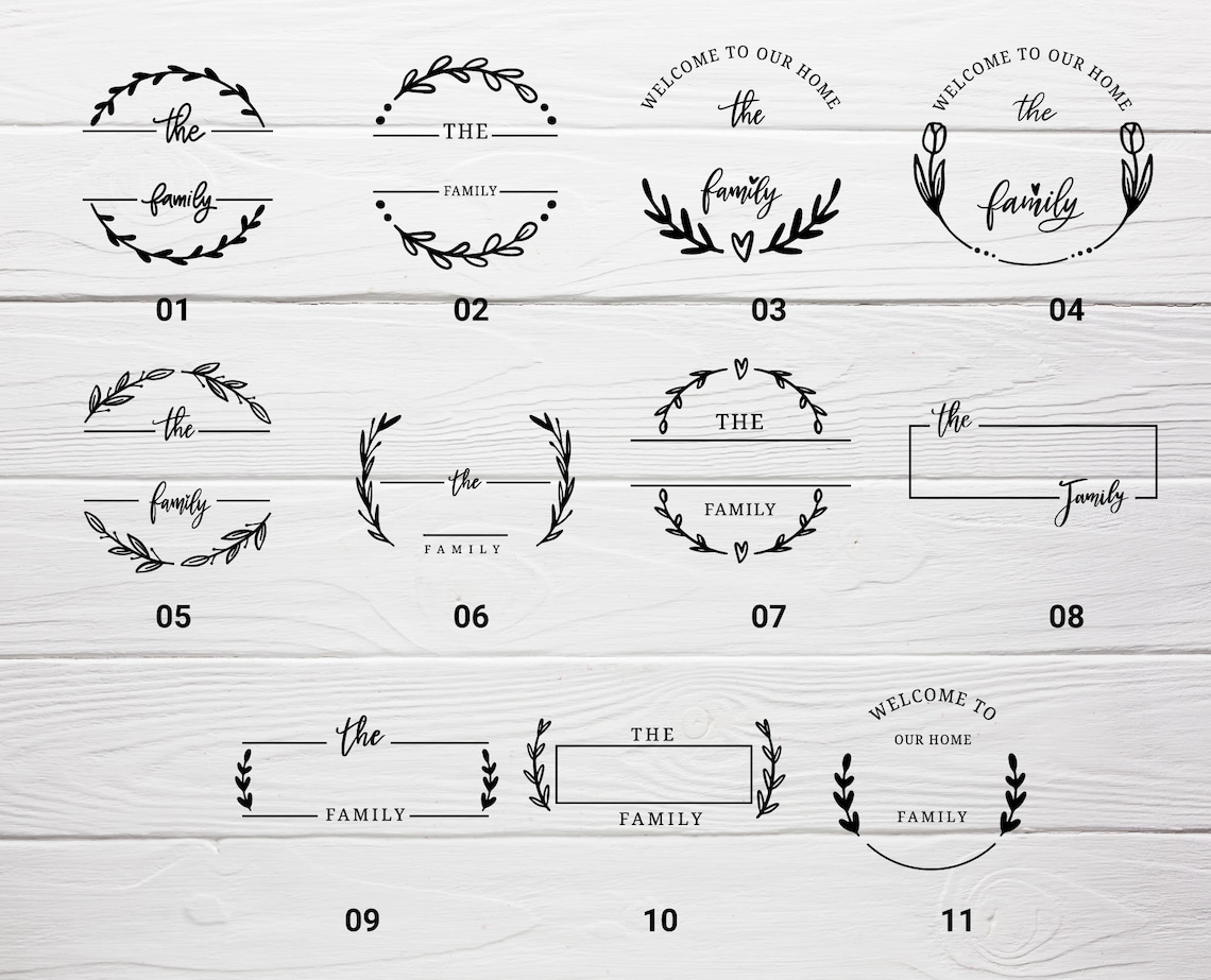 Family Last Name Svg for Cut Filefarmhouse Wreath - Etsy