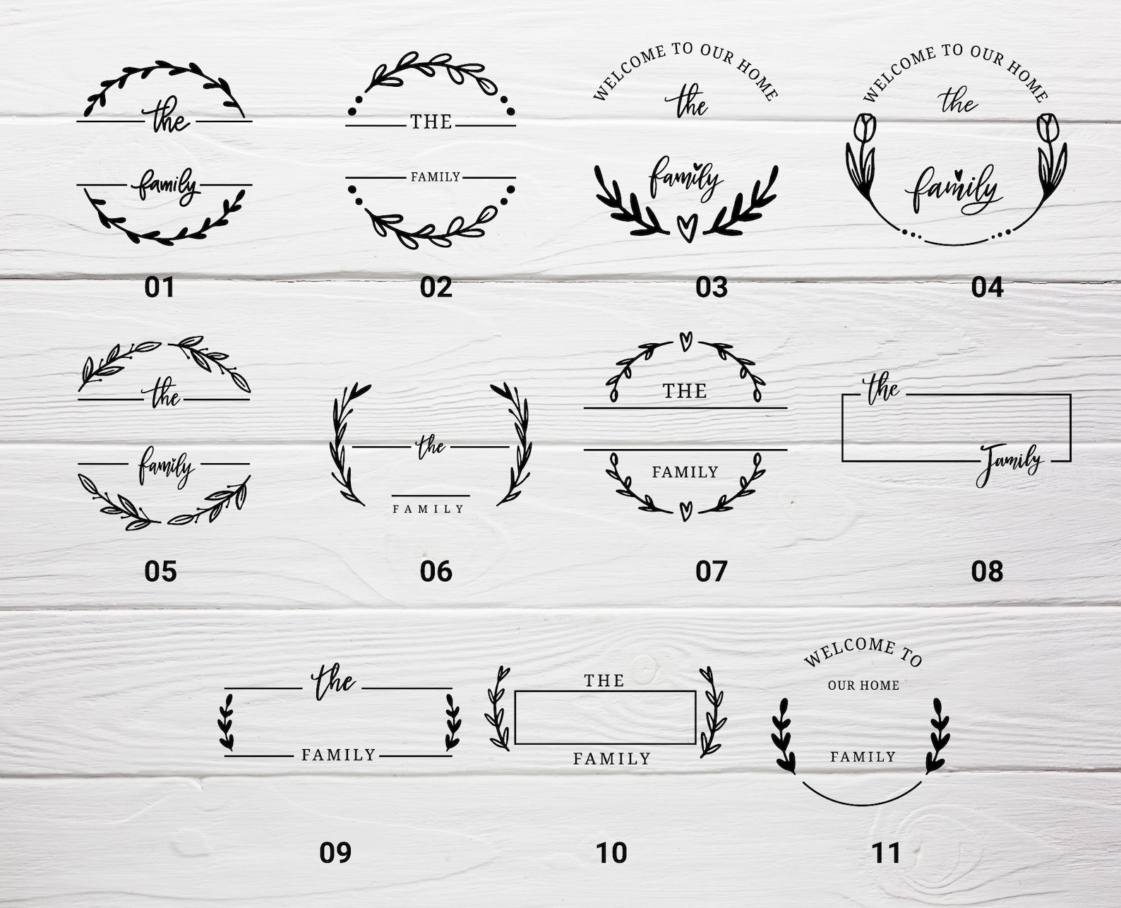 Family Last Name Svg for Cut Filefarmhouse Wreath - Etsy