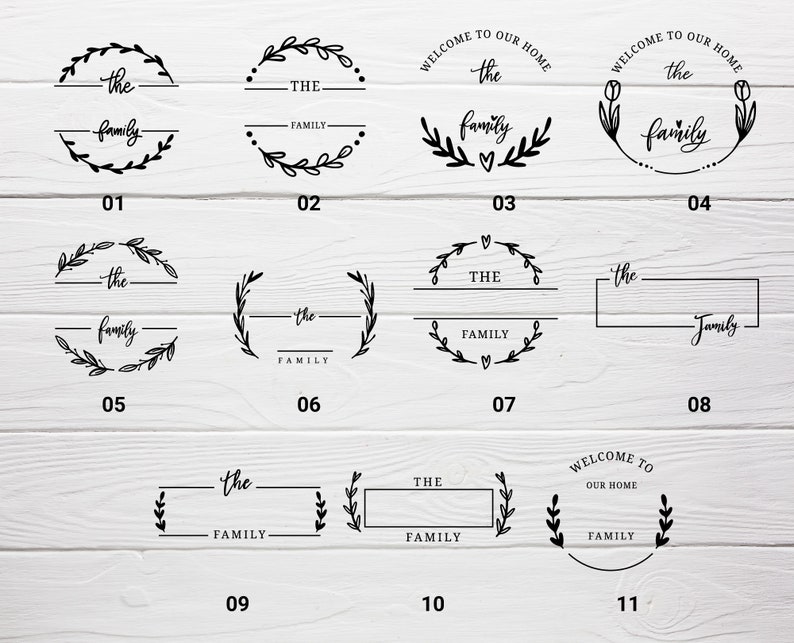 Family Last Name Svg for Cut Filefarmhouse Wreath - Etsy