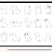 100 Cute Dog Stamp Brush Cartoon Animal for Procreate Stamps, Abstract ...