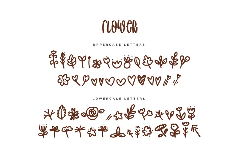 Pink Flower Handwritten Font,font Download, Calligraphy Font,chic Font ...