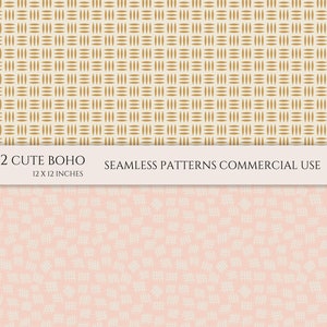 12 Boho Seamless Pattern,digital Papers, Scrapbook Paper, Clipart ...