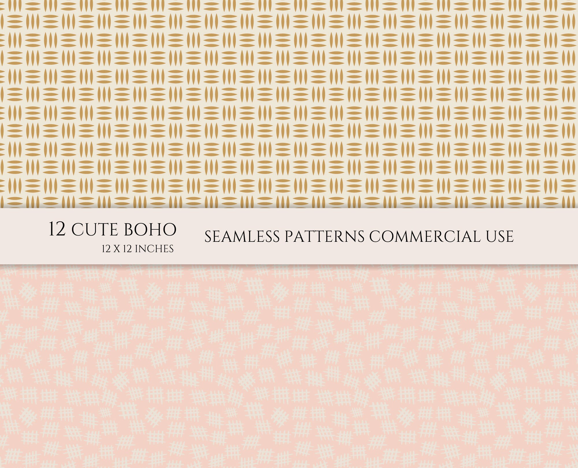 12 Boho Seamless Pattern,digital Papers, Scrapbook Paper, Clipart ...