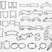 100 Elements Bundle Svg for Cut File, Swir Svg,line Art Svg,border Svg ...