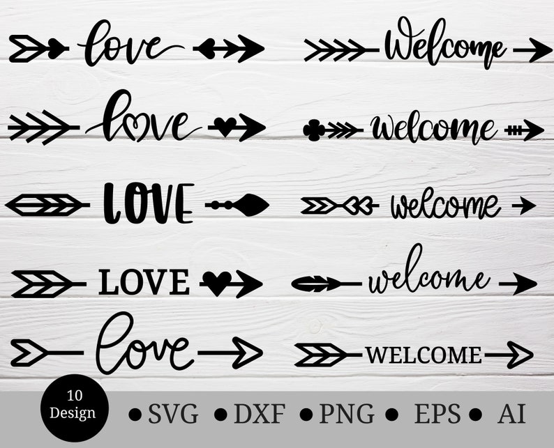 Flecha SVG para archivo de corte, dxf, png, eps, ai, flechas con ...