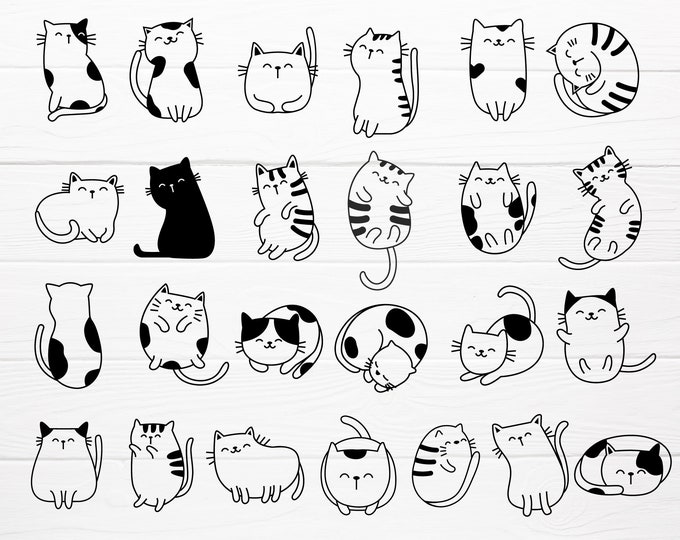 Cat SVG and PNG Digital Download - Cat Graphic - Digital Download Cat ...