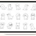 100 Cute Dog Stamp Brush Cartoon Animal for Procreate Stamps, Abstract ...