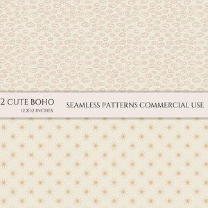 12 Boho Seamless Pattern,digital Papers, Scrapbook Paper, Clipart ...