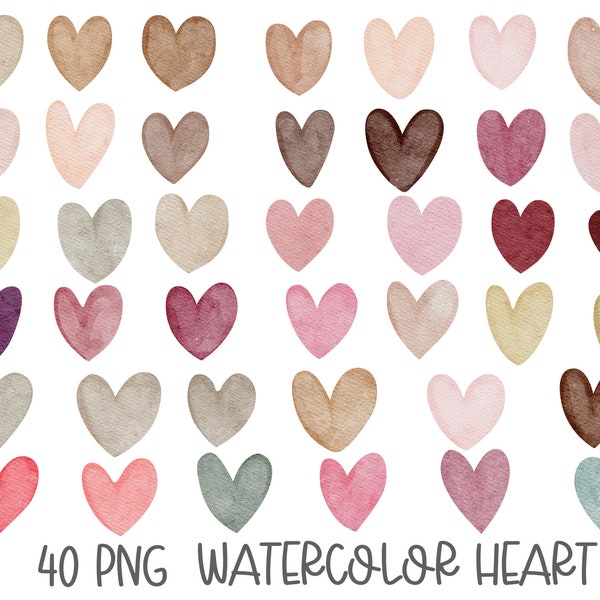 Watercolor Heart - Etsy