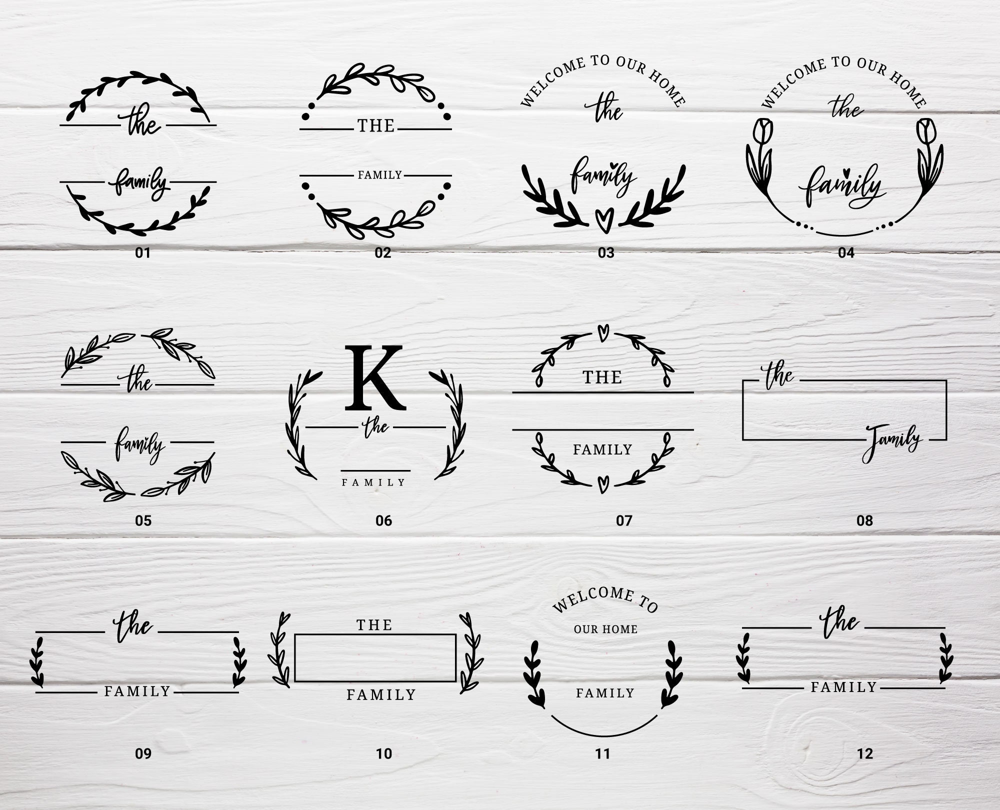 Family last name svg for cut filefarmhouse wreath | Etsy