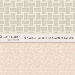 12 Boho Seamless Pattern,digital Papers, Scrapbook Paper, Clipart ...