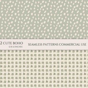 12 Boho Seamless Pattern,digital Papers, Scrapbook Paper, Clipart ...