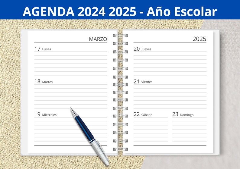 Agenda Escolar 2024 2025 para maestros para imprimir Asistencia ...