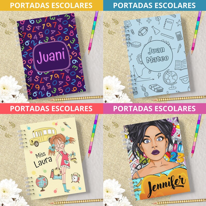 Portadas Escolares Imprimibles para Agendas y Cuadernos para Maestros y Alumnos Printable ...