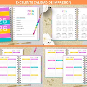 Agenda Escolar 2025 2026 para maestros para imprimir - Asistencia ...