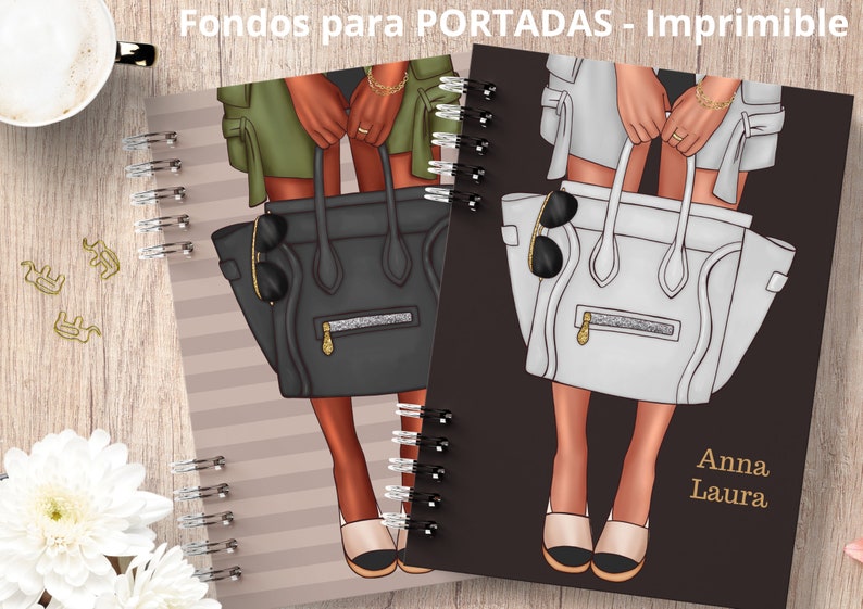 Portadas Imprimibles para Agendas Cuadernos Anotadores Planeadores Organizadores Printable ...