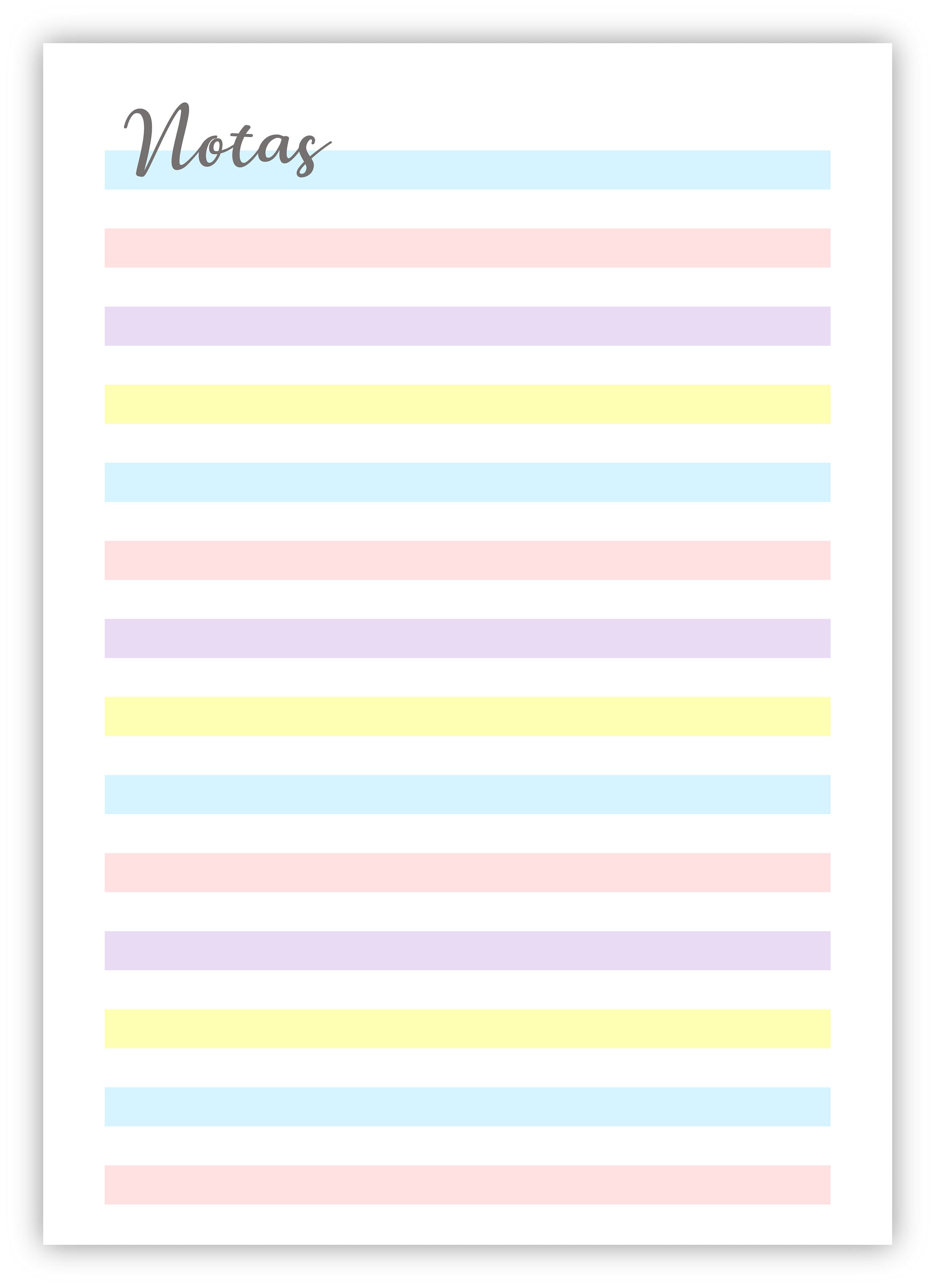 Kit Imprimible HOJAS RAYADAS A4 A5 Carta Media Carta archivos PDF ...