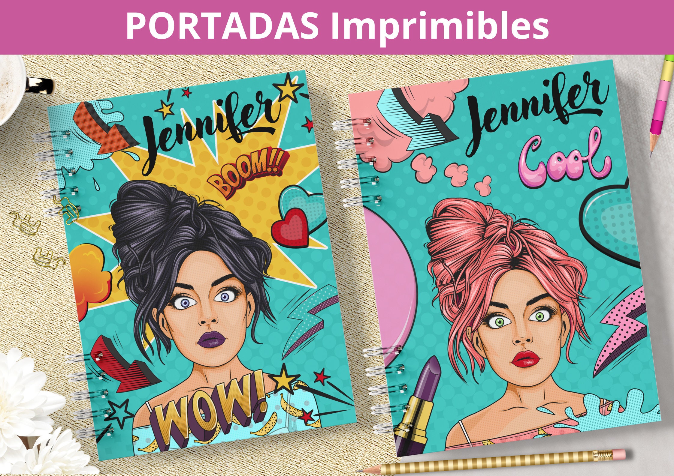 Portadas Imprimibles para Agendas Cuadernos Anotadores Planeadores ...